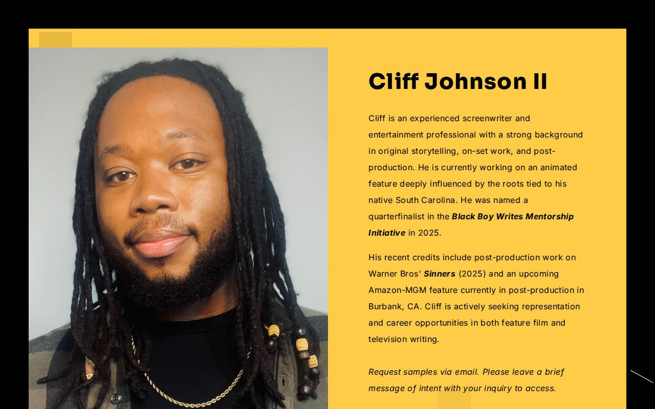 Cliff Johnson - Writer Profile